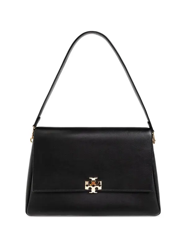 Tory Burch Charlie Large Leather Shoulder Bag - Black