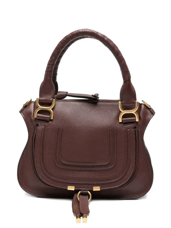 Chloé Marcie Small Leather Handbag - Brown