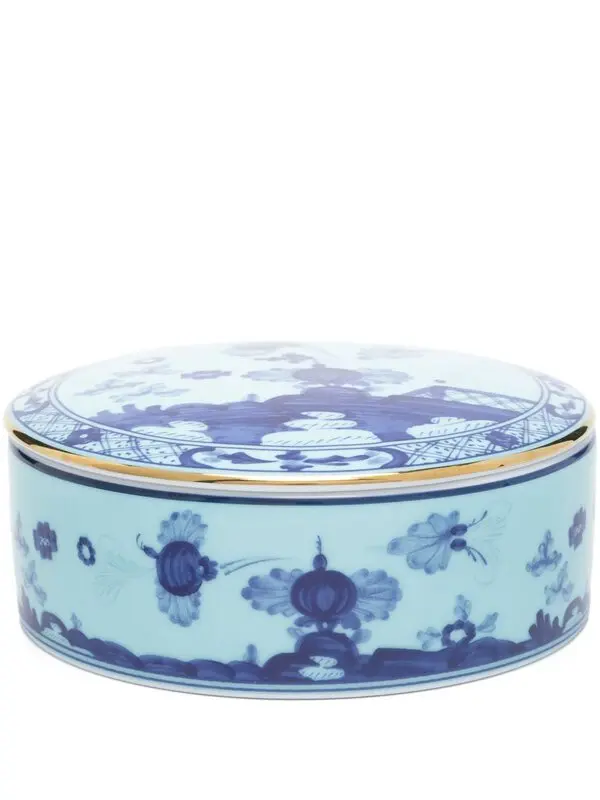 GINORI 1735 Oriente Italiano Round Box With Cover - Sky Blue
