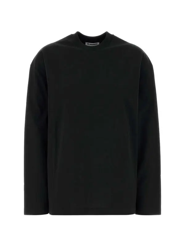 JIL SANDER Logo Cotton T-shirt - Black
