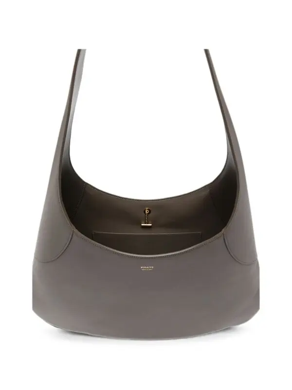 Khaite Joan Large Leather Hobo Bag - Grey