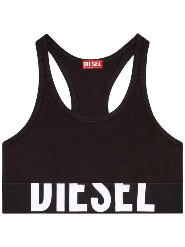 DIESEL® Logo Bralette Bra - Black