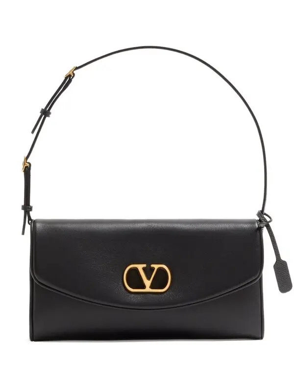 Valentino Garavani Devain Small Leather Shoulder Bag - Black