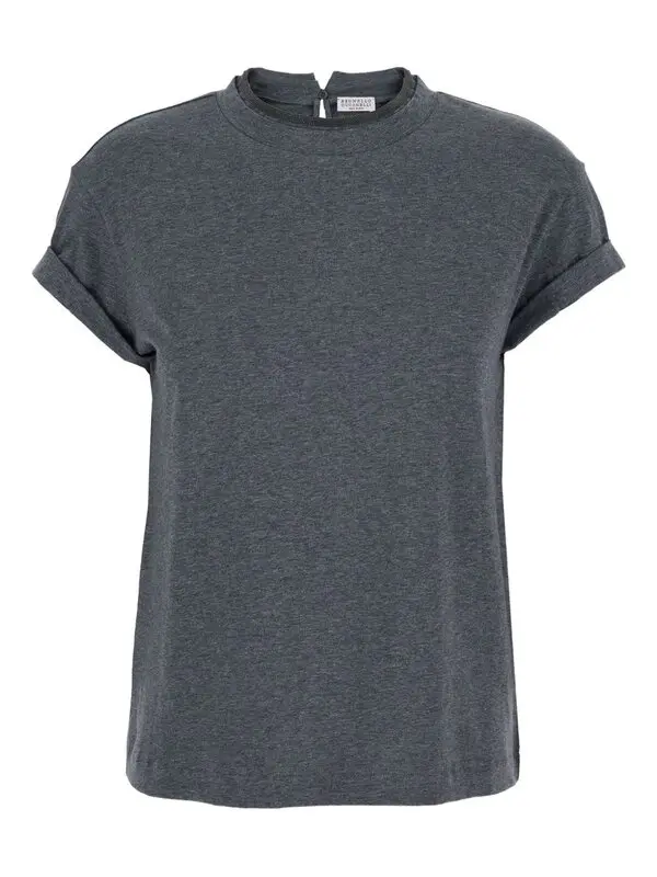 Brunello Cucinelli Mélange Effect Crew Neck T-shirt