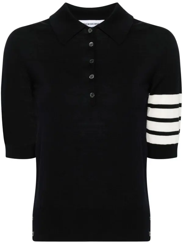 Thom Browne Wool Polo Shirt - Blue