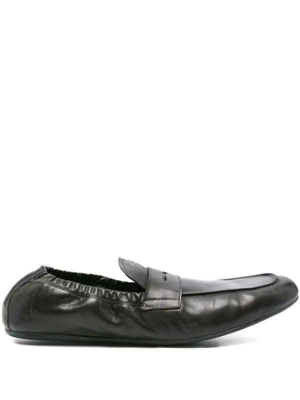 Prada Shuffle Leather Loafers - Black