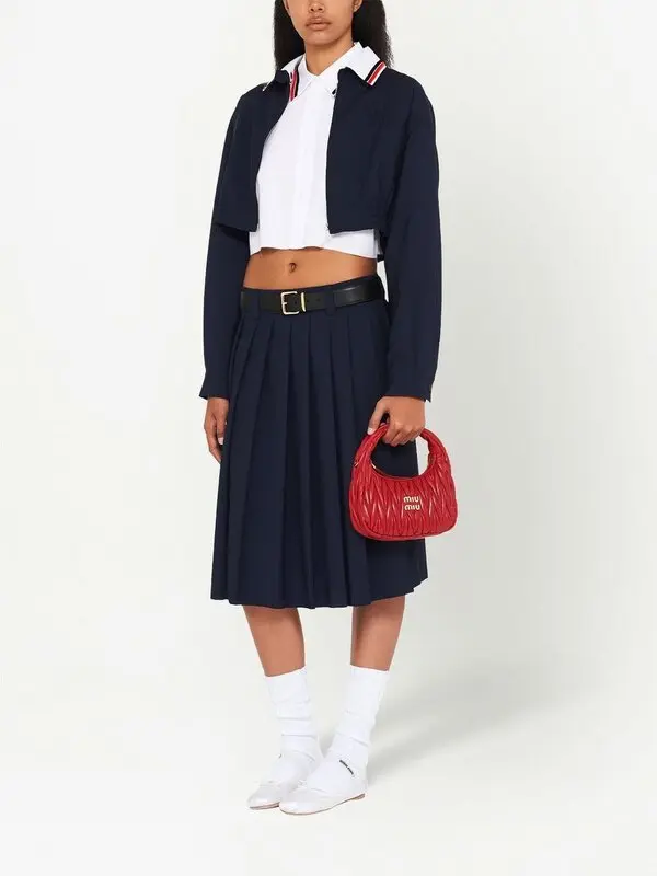 Miu Miu Wander Small Leather Hobo Bag - Red