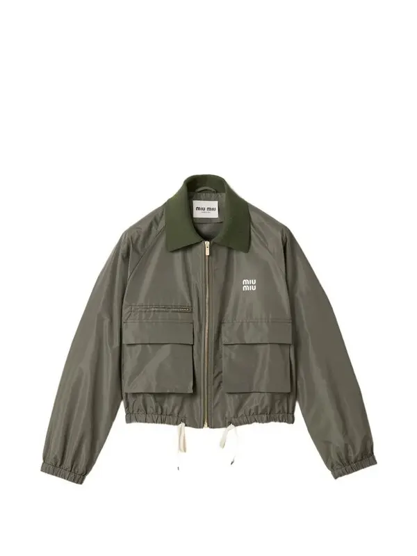 Miu Miu Zipped Blouson Jacket - Green