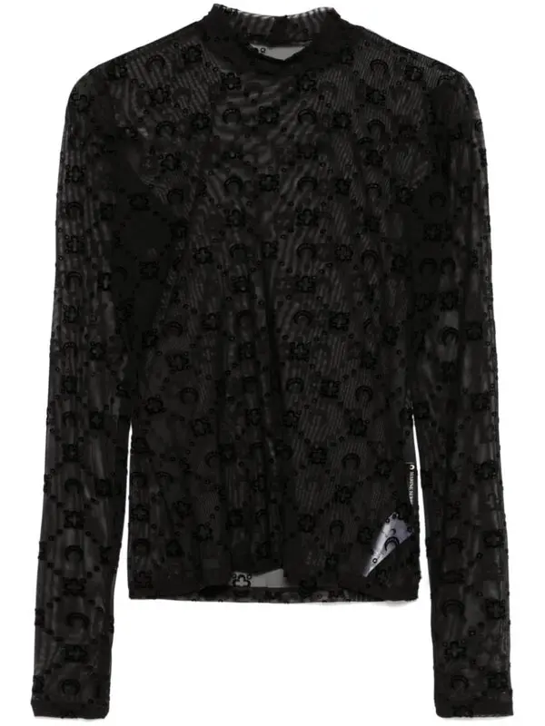 MARINE SERRE Monogram High-neck Top