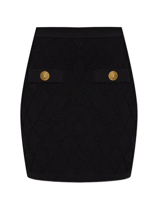 Balmain Quilted Mini Skirt