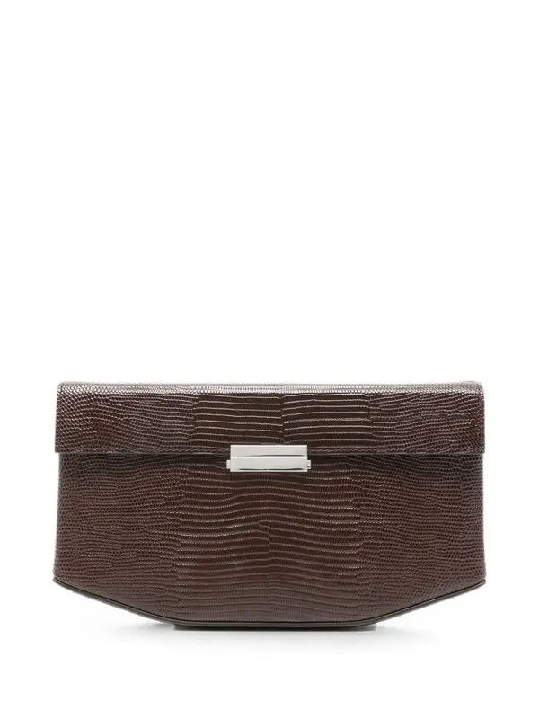 TOTEME Clip Leather Shoulder Bag - Brown