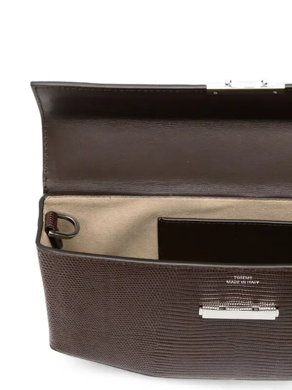 TOTEME Clip Leather Shoulder Bag - Brown