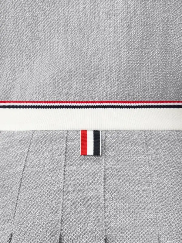 Thom Browne Tweed Mini Skirt With Rwb Stripe Detail