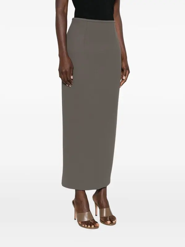 Khaite Winton Long Skirt - Brown