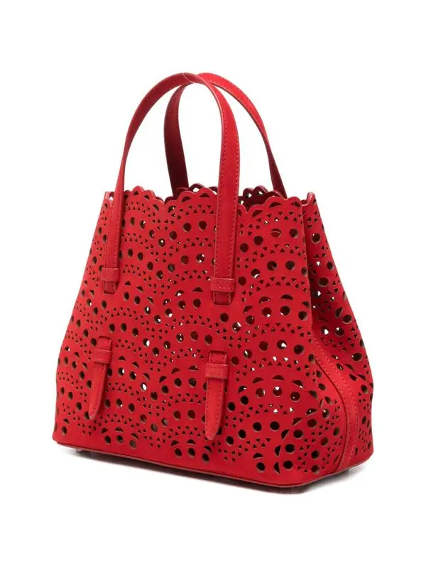 Alaïa Mina 20 Leather Handbag - Red