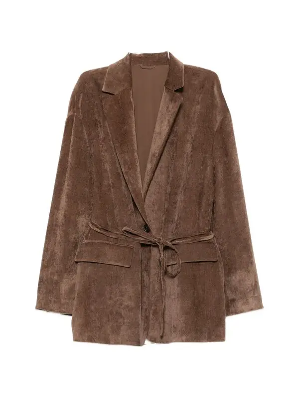 Brunello Cucinelli Velvet Belted Jacket
