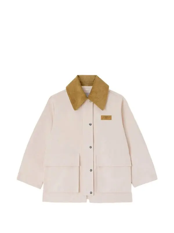 GANNI Short Jacket With Corduroy Collar - Pink