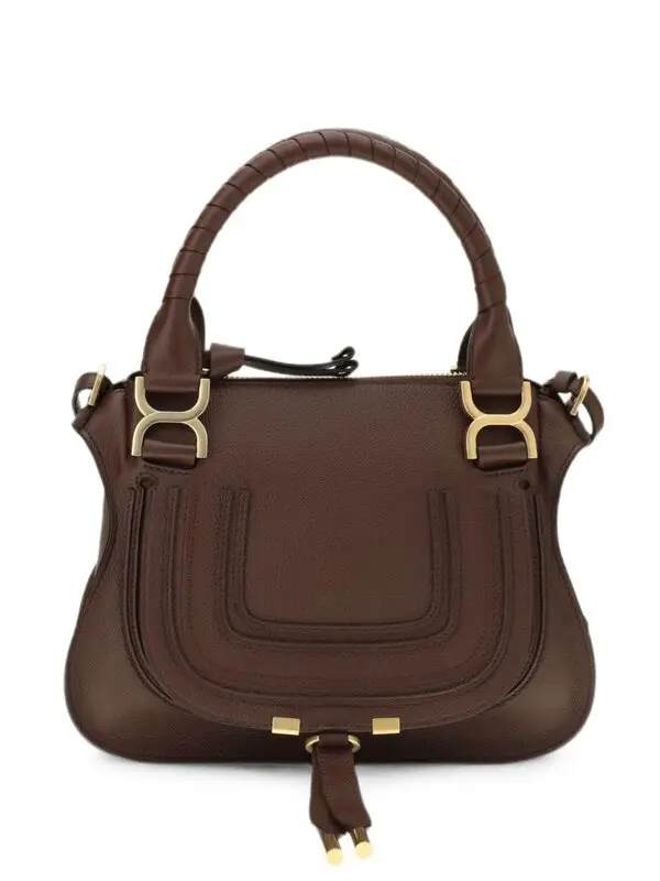 Chloé Marcie Small Leather Handbag - Brown