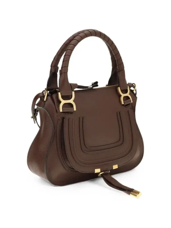 Chloé Marcie Small Leather Handbag - Brown