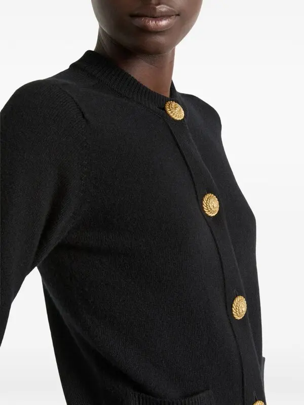 Balmain Cashmere Cardigan - Black