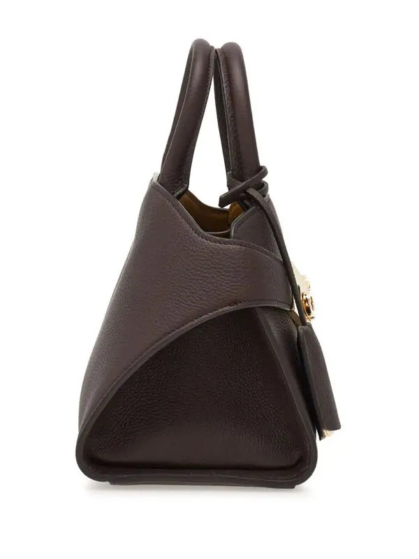FERRAGAMO Hug Mini Leather Handbag - Brown