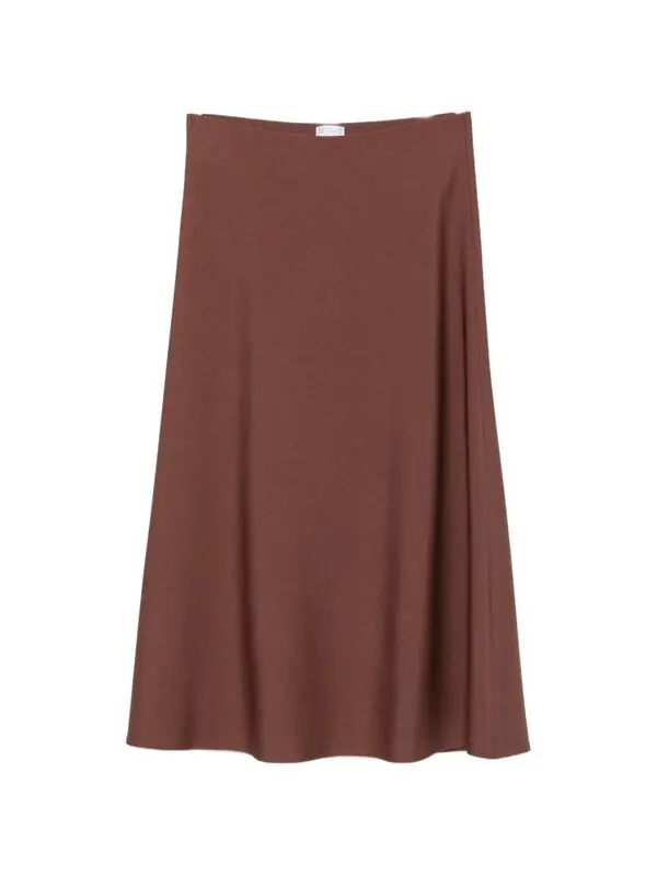 Brunello Cucinelli Wool Blend Midi Skirt