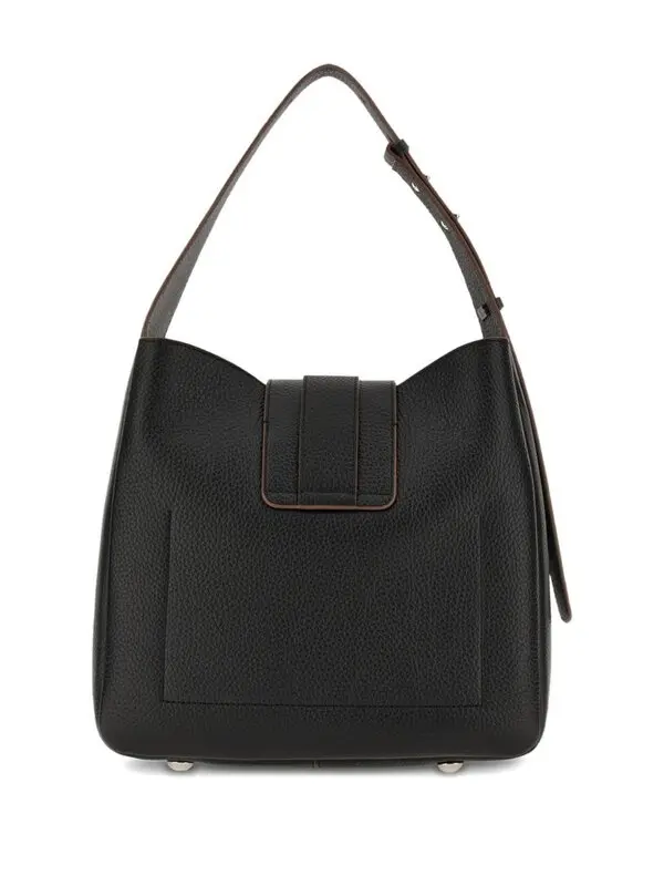 Hogan Leather Hobo Bag - Black
