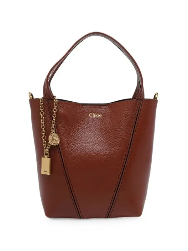 Chloé Spin Small Leather Tote - Brown