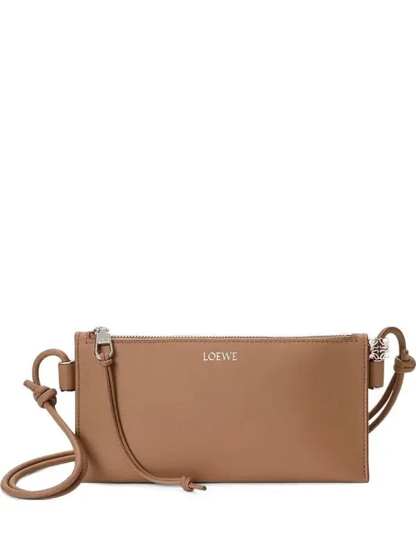 Loewe Joya Leather Pouch - Brown