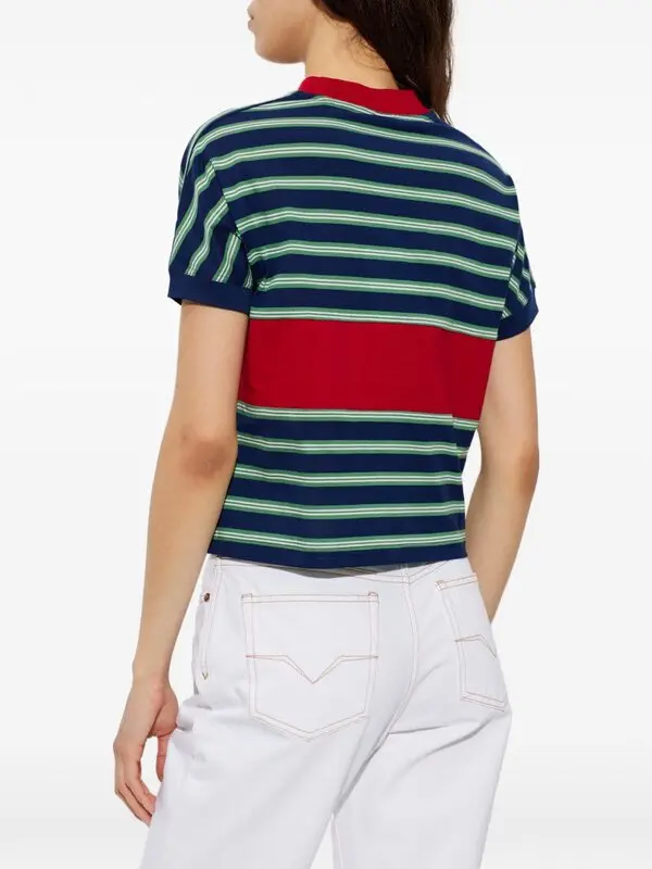 Versace Striped Cotton T-shirt - Blue