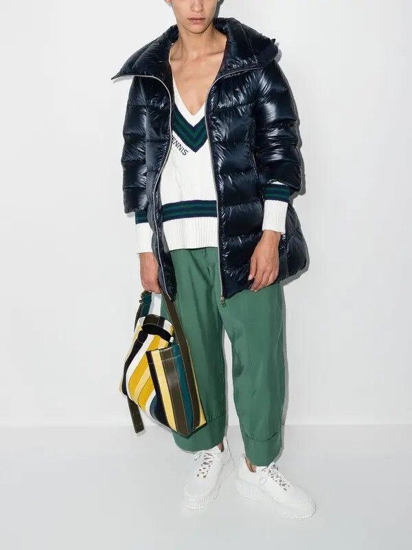 Herno Cleofe Midi Down Jacket - Blue
