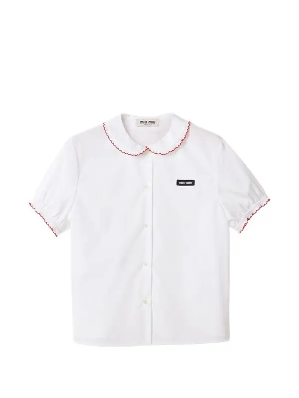 Miu Miu Embroidered Cotton Shirt
