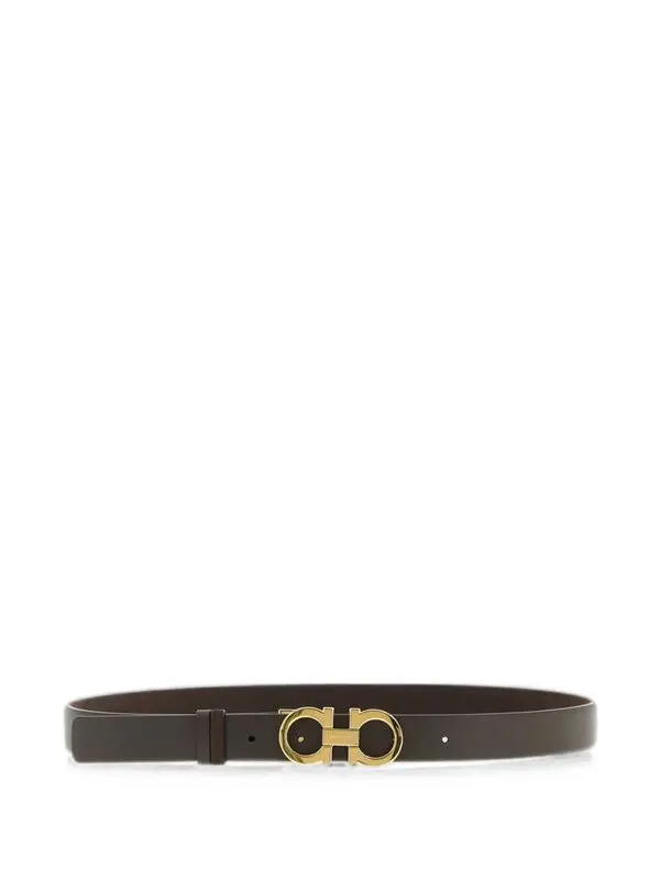 FERRAGAMO Gancini Buckle Leather Belt