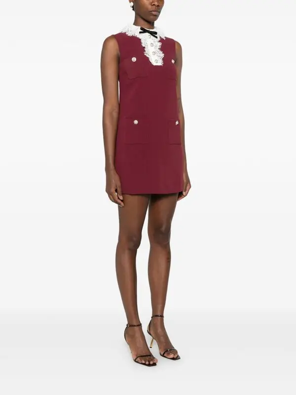 SELF-PORTRAIT Lace Collar Mini Dress