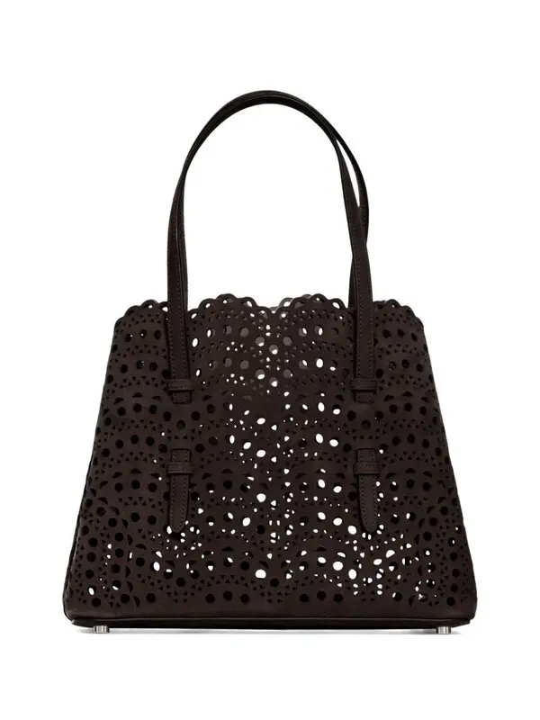 Alaïa Mina 25 Leather Handbag - Brown