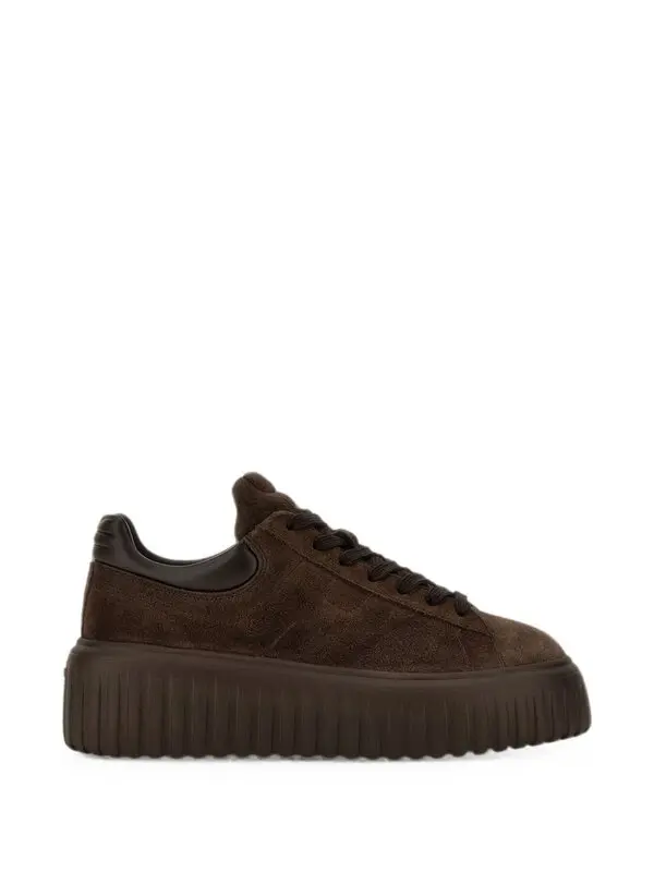 Hogan H-stripes Leather Sneakers - Brown