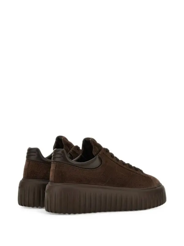 Hogan H-stripes Leather Sneakers - Brown