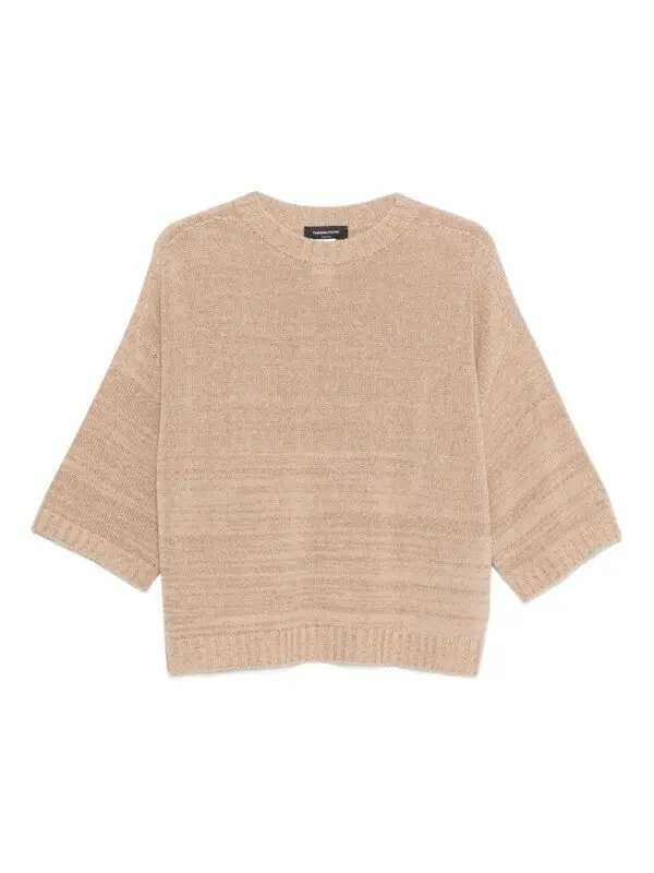 Fabiana Filippi Wool Blend Sweater With Ribbed Hems