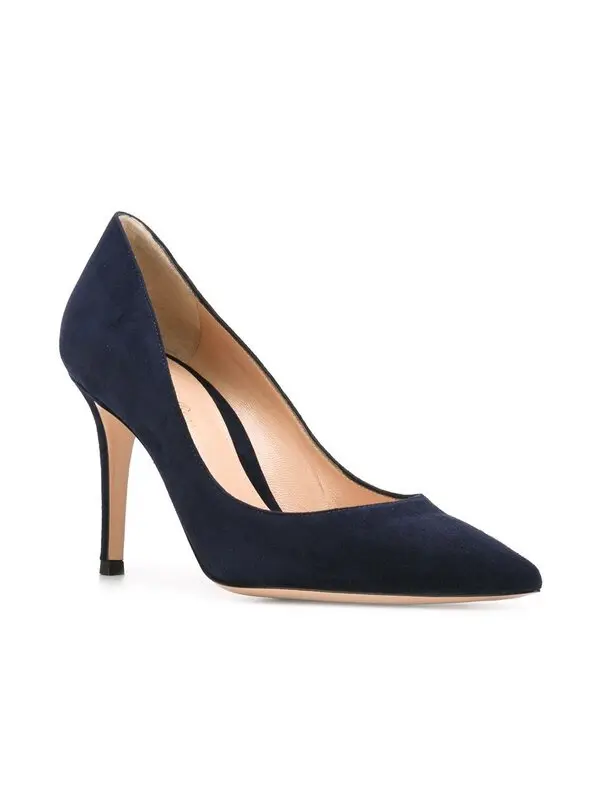 GIANVITO ROSSI Suede Leather Pumps - Blue