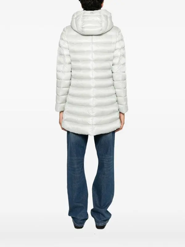 Herno Ultralight Midi Down Jacket In Silk & Nylon