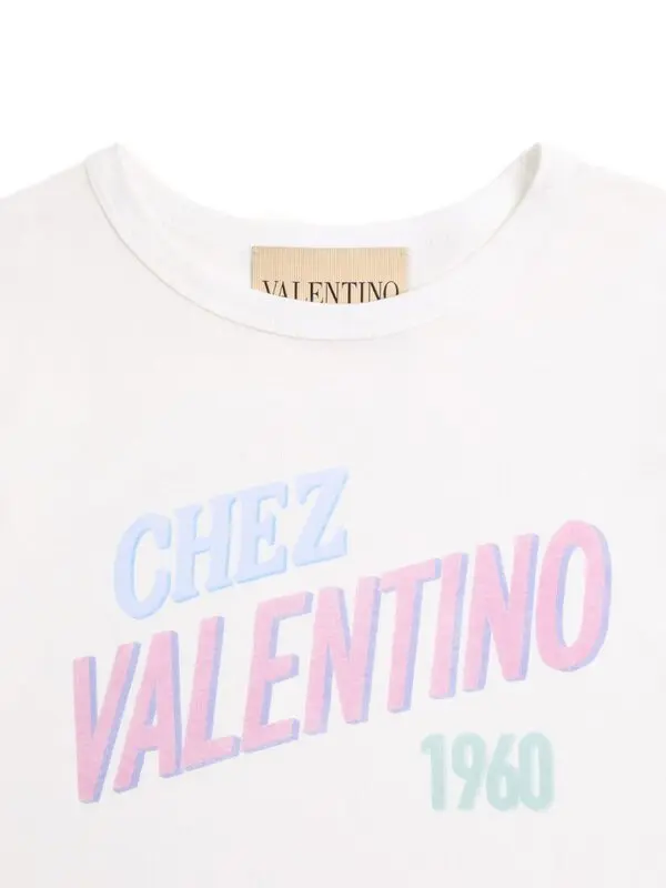 Valentino Garavani Chez 1960 Printed Cotton T-shirt - White