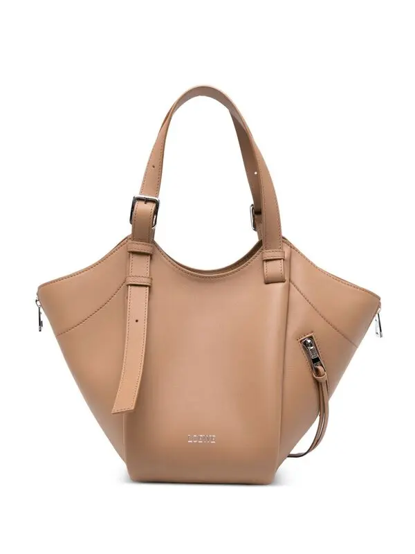 Loewe Hammock Flip Leather Tote - Brown