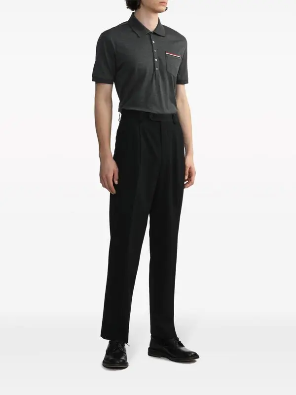 Thom Browne Cotton Polo Shirt - Grey