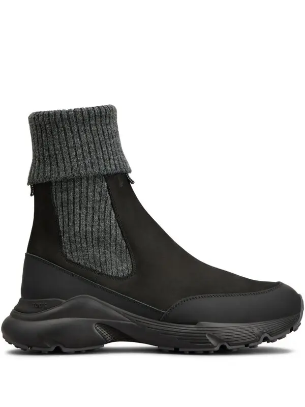 TOD'S Leather Knitted Boots
