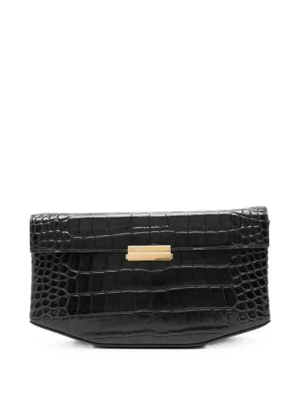TOTEME Clip Leather Shoulder Bag - Black