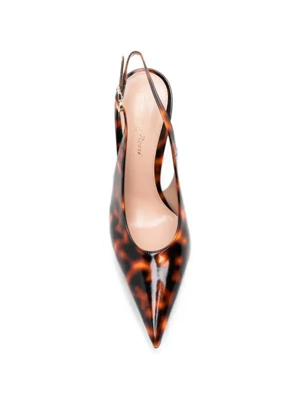 GIANVITO ROSSI Sofia Leather Slingback Pumps - Red