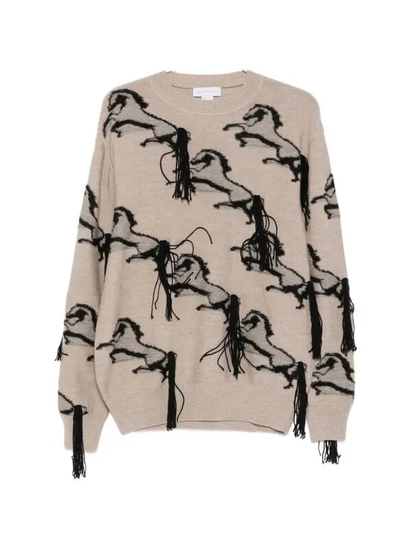 Stella McCartney Embroidered Horse Wool Jumper