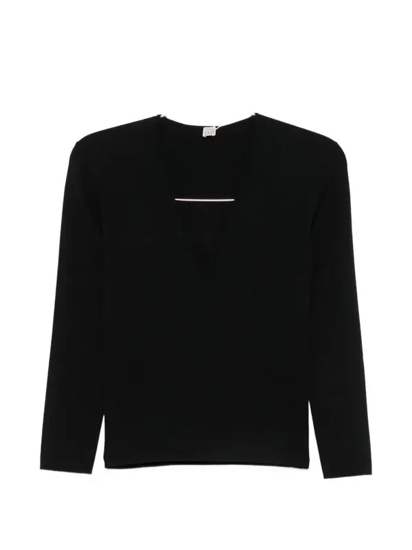TOTEME V-neck Sweater - Black