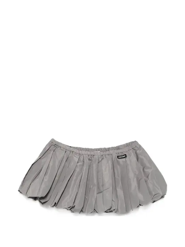Miu Miu Pleated Mini Skirt - Grey