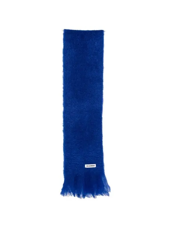 JIL SANDER Wool Scarf - Blue